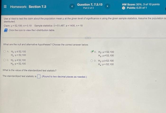 Solved Iii Homework Section 7 3 Question 7 7 3 13 Part 2
