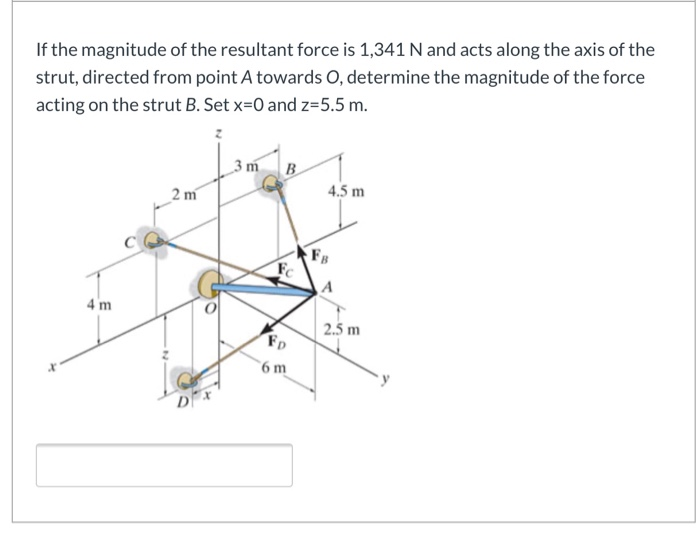 Solved If the magnitude of the resultant force is 1,341 N | Chegg.com