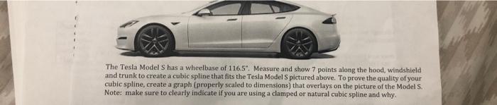 The Tesla Model S has a wheelbase of 116.5′′. Measure | Chegg.com