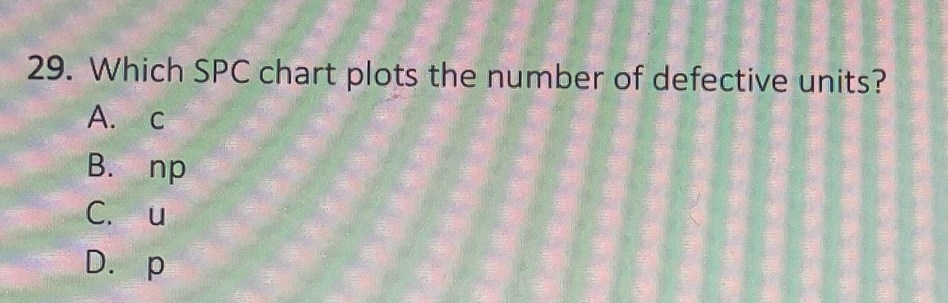 Solved Which SPC chart plots the number of defective | Chegg.com