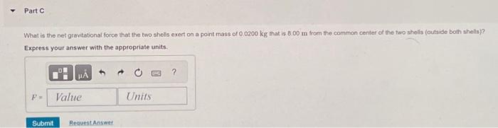 Solved A thin spherical shell has radius rA=2.00 m and mass | Chegg.com