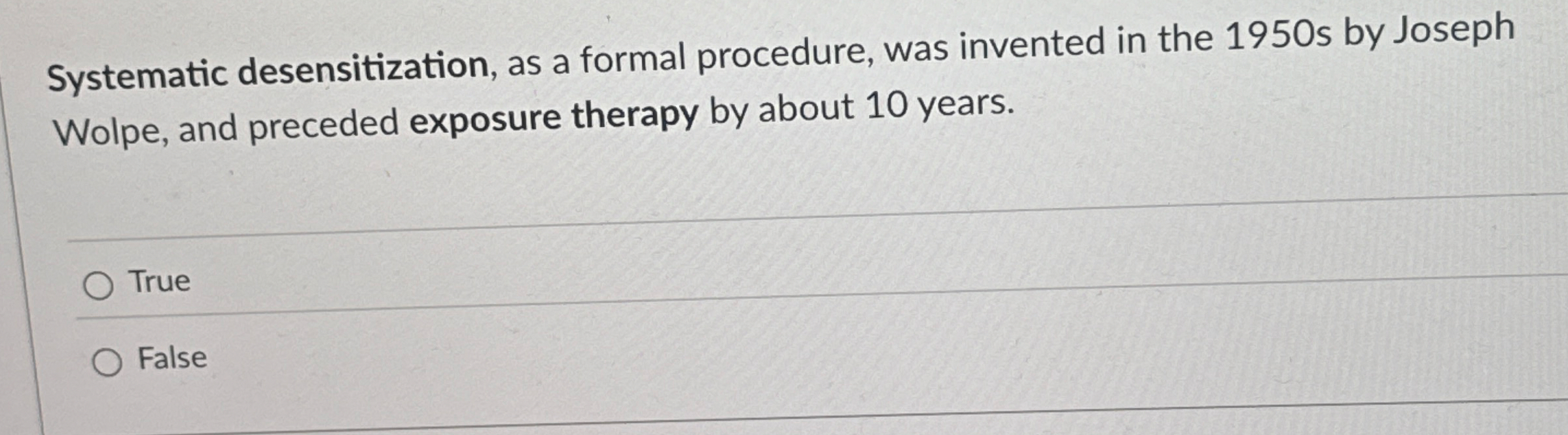 Solved Systematic desensitization, as a formal procedure, | Chegg.com