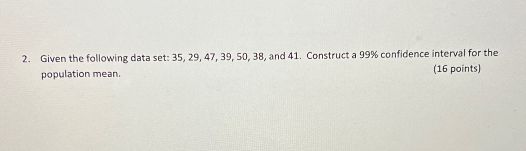 Solved Given the following data set: 35,29,47,39,50,38, ﻿and | Chegg.com