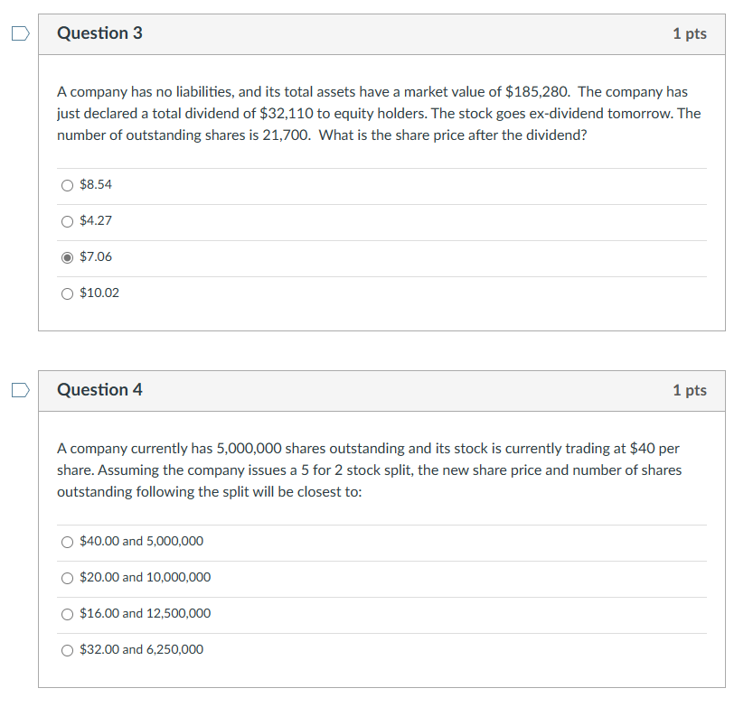 Solved Question 3A company has no liabilities, and its total | Chegg.com