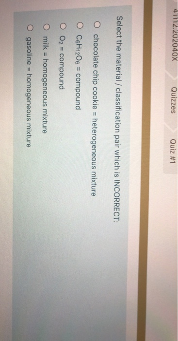 Solved Select the property/property type pair which is | Chegg.com