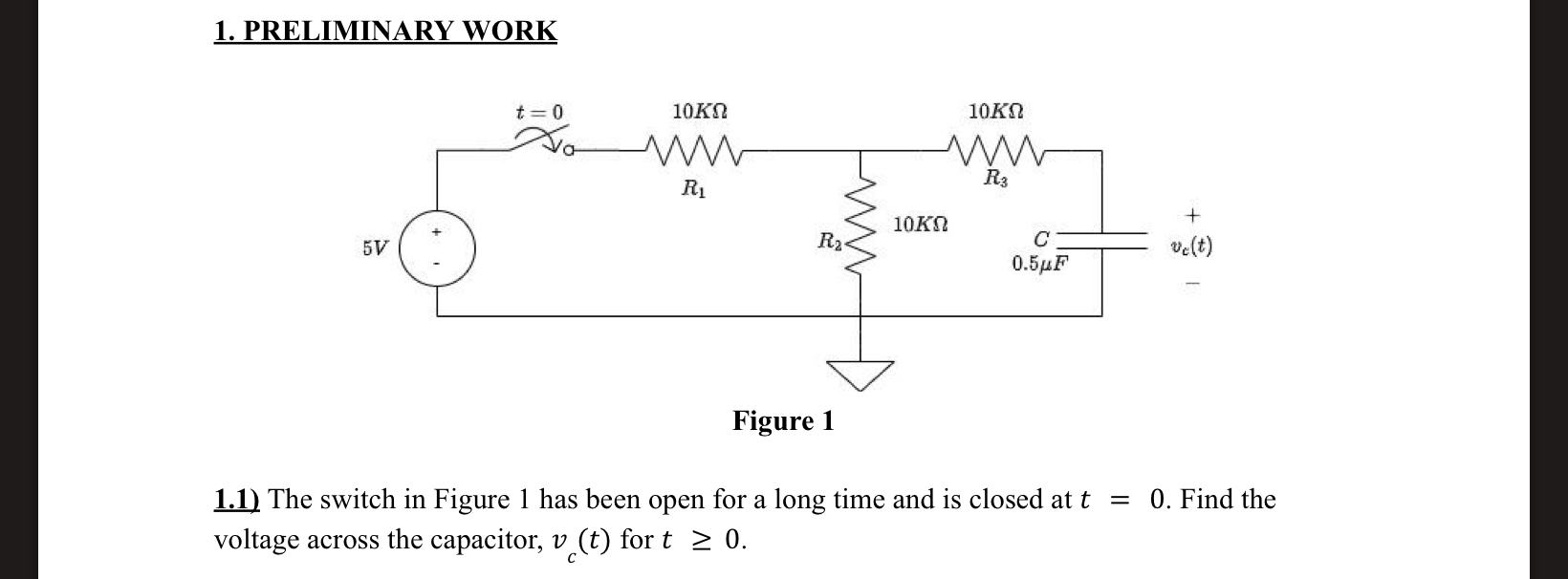 Solved PRELIMINARY WORKFigure 11.1) ﻿The switch in Figure 1 | Chegg.com