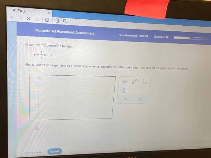 Solved Graph the trigonometric function. \\[ y=\\frac{1}{2} | Chegg.com