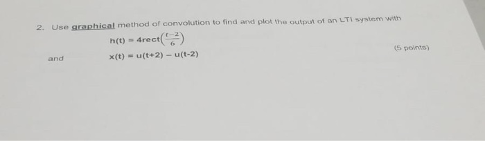 Solved 2. Use graphical method of convolution to find and | Chegg.com
