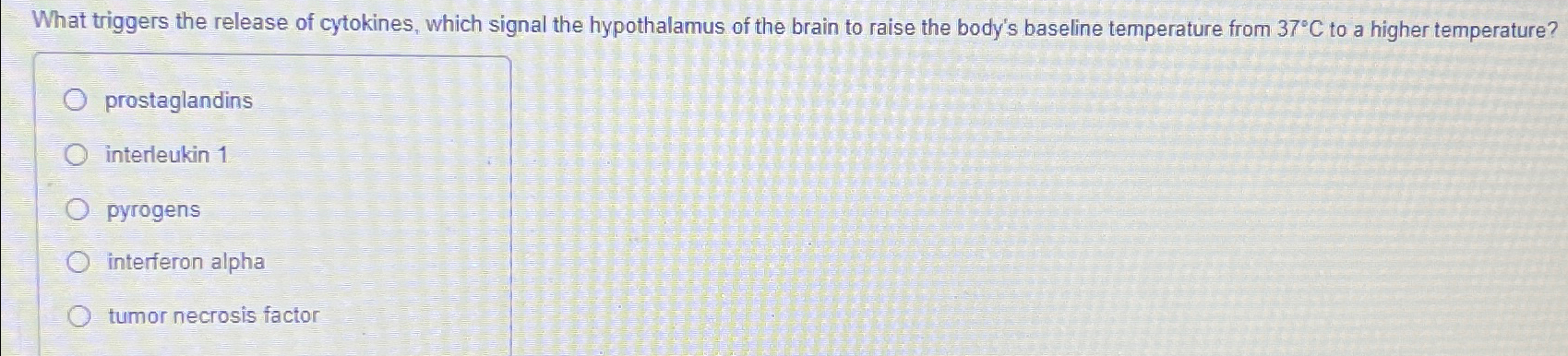 Solved What triggers the release of cytokines, which signal | Chegg.com