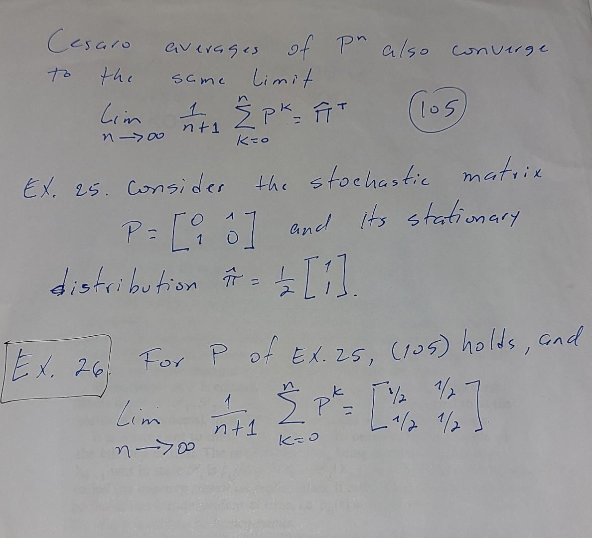 Solved Cesaro averages of \\( p^{n} \\) also converge to the | Chegg.com