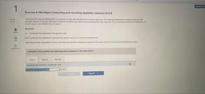 Solved 1 Exercise 6-18A (Algo) Computing and recording | Chegg.com