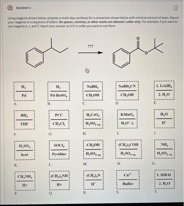 Solved Using reagents shown below, propose a multi-step | Chegg.com