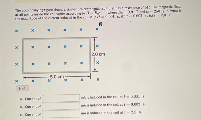 Solved The accompanying figure shows a single-turn | Chegg.com