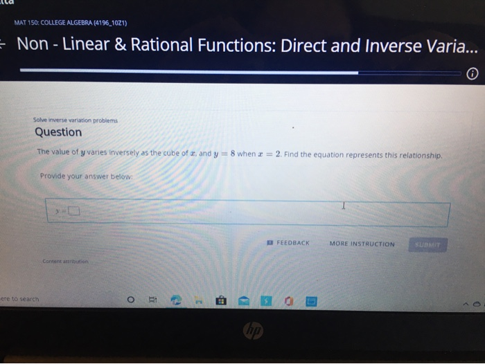 Solved MAT 150: COLLEGE ALGEBRA (4196_1021) - Non-Linear & | Chegg.com