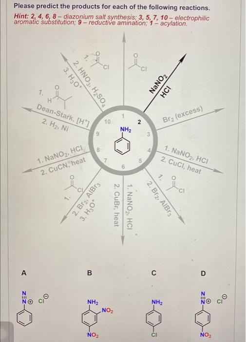 Solved Please predict the products for each of the following | Chegg.com