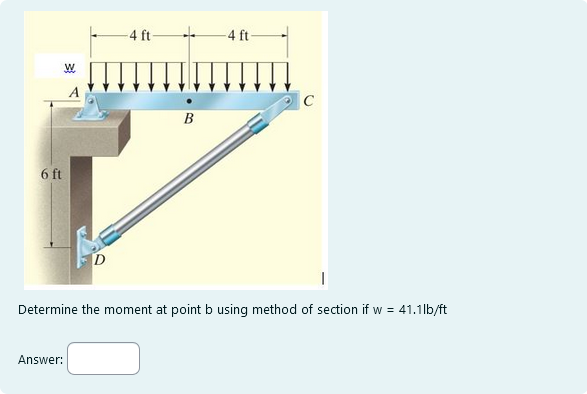Solved Determine the moment at point b using method of | Chegg.com