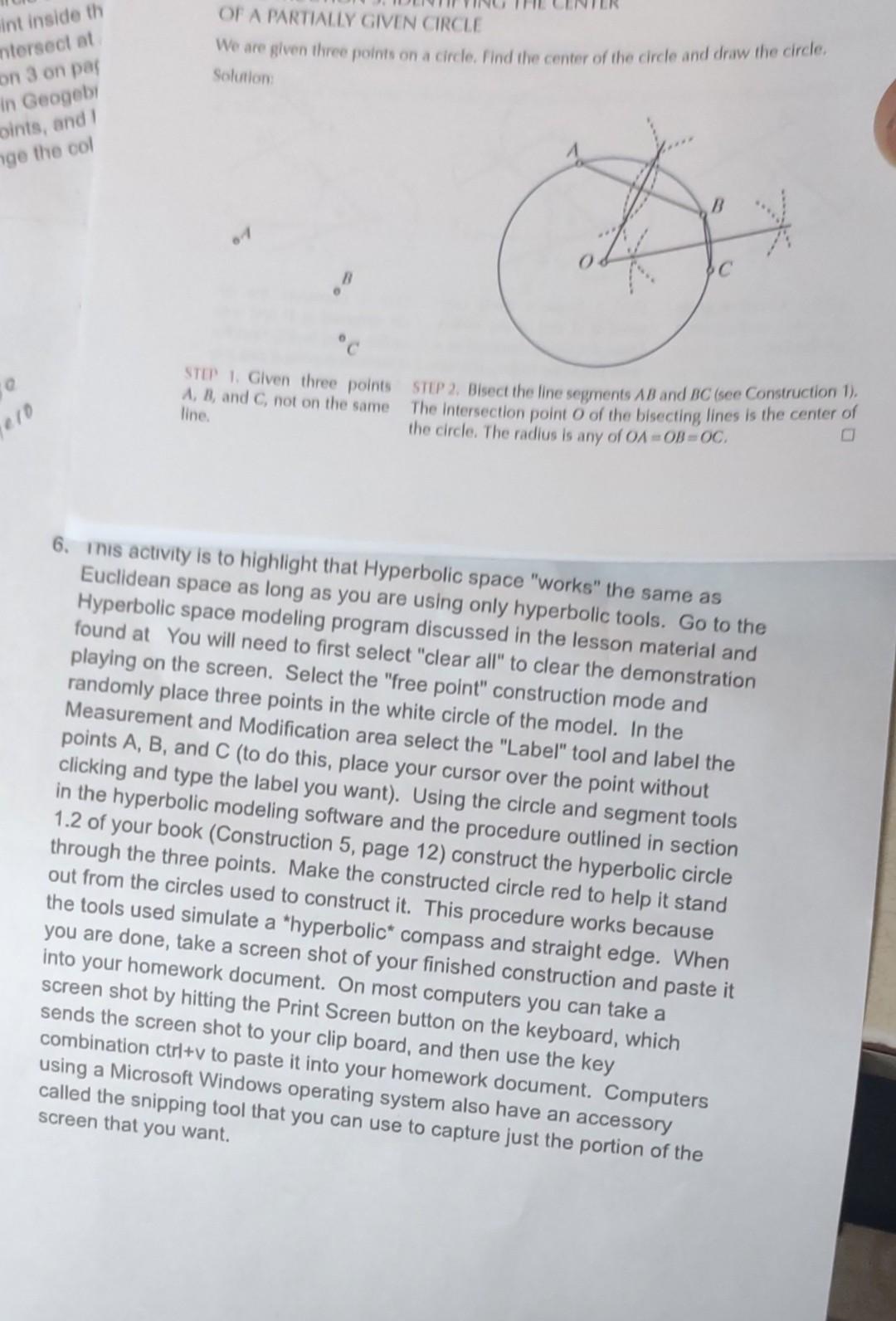 We are given three points on a circle. find the | Chegg.com