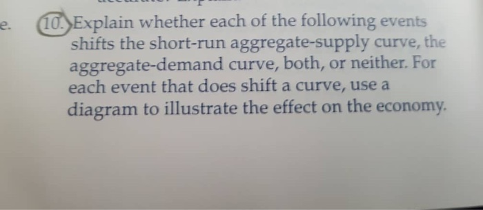 Solved (10.) Explain whether each of the following events | Chegg.com