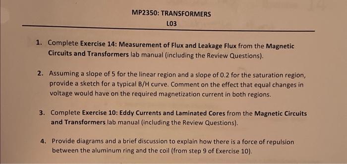 Solved 1. Complete Exercise 14: Measurement of Flux and | Chegg.com