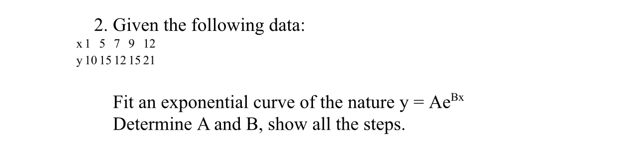 Solved Given The Following 