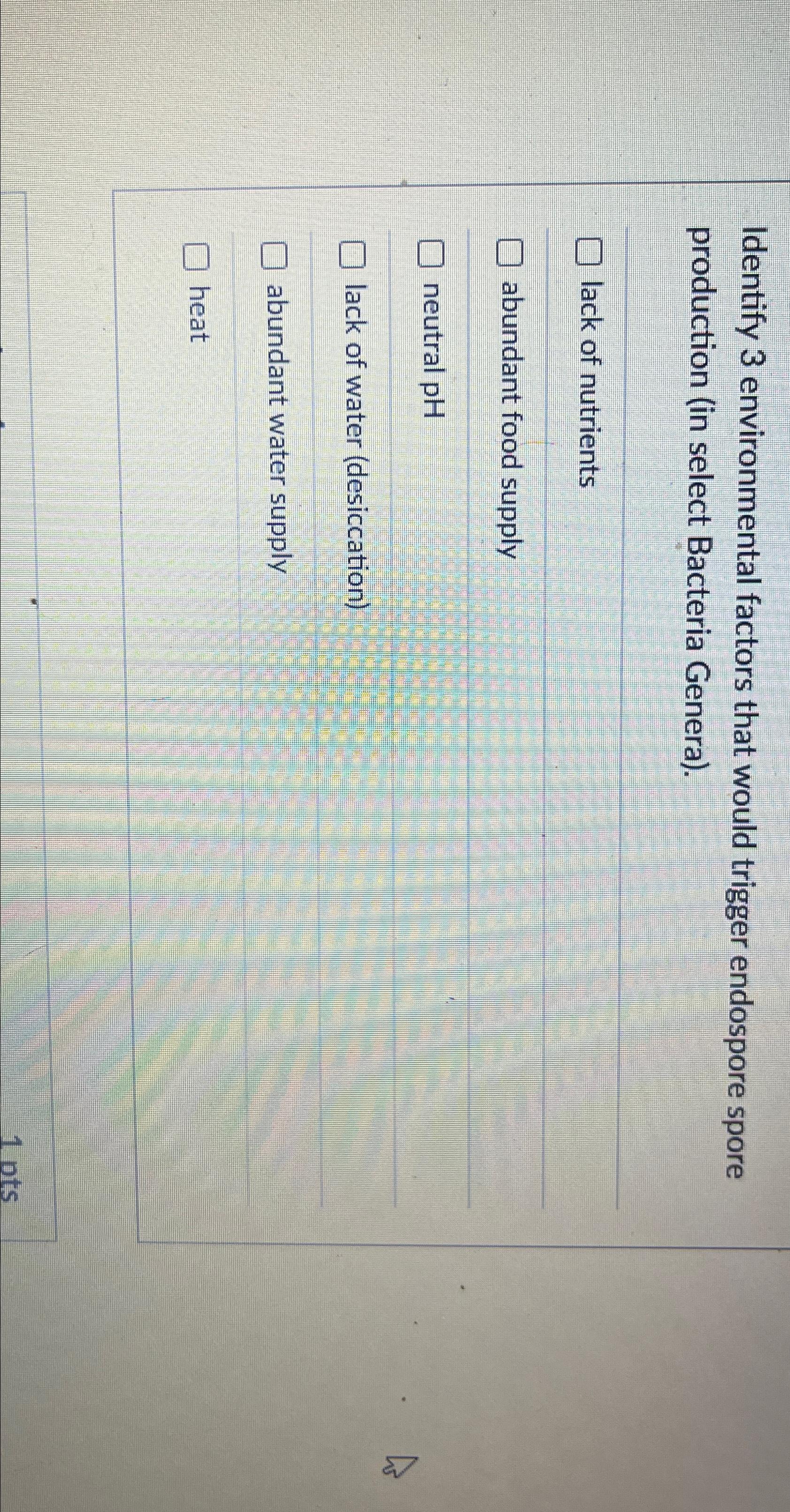 Solved Identify 3 ﻿environmental factors that would trigger | Chegg.com