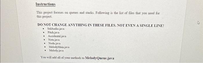 Solved Instructions This project focuses on queues and | Chegg.com