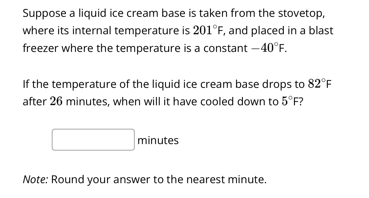 Suppose a liquid ice cream base is taken from the | Chegg.com