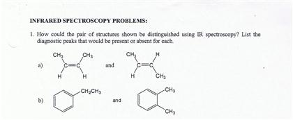 Solved INFRARED SPECTROSCOPY PROBLEMS: How could the pair | Chegg.com