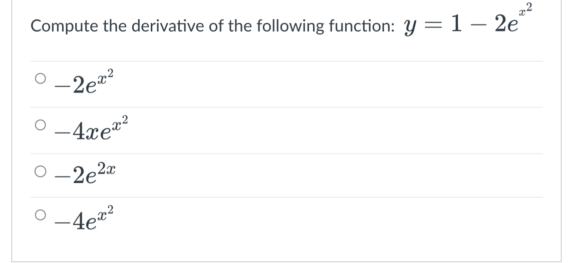 Solved Compute the derivative of the following function: | Chegg.com
