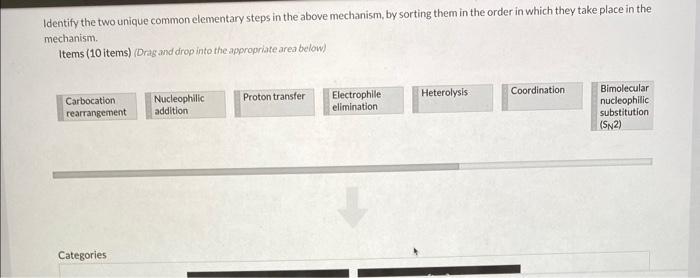 Identify the two unique common elementary steps in | Chegg.com