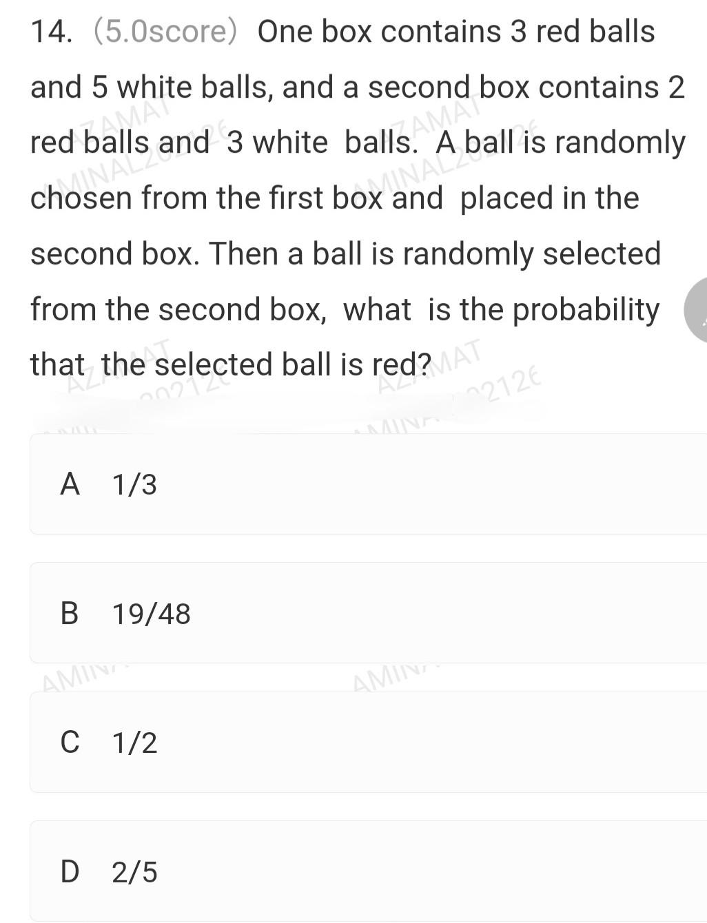 Solved Single Choice (total15question, 75.0score) 13. | Chegg.com