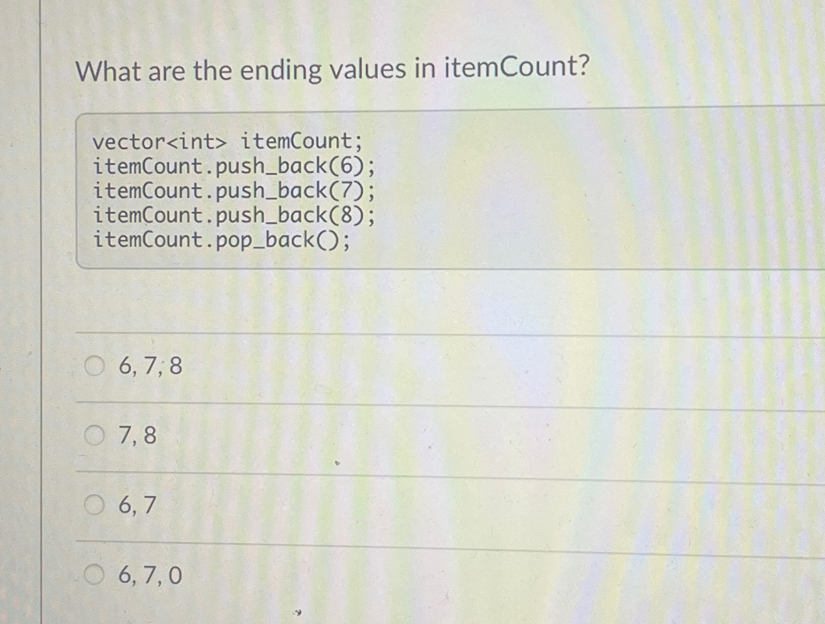 Solved What are the ending values in | Chegg.com