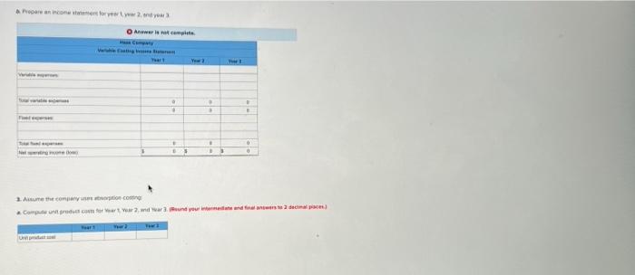 Problem 8-17 Variable and Absorption Costing Unit | Chegg.com