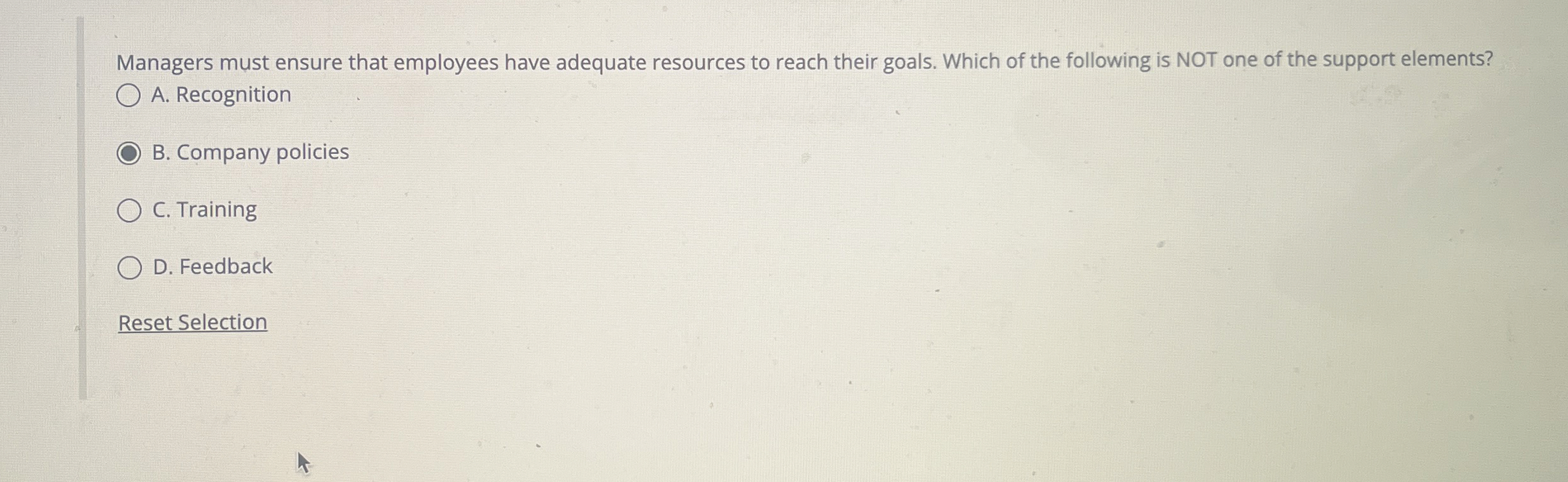 Solved Managers must ensure that employees have adequate | Chegg.com