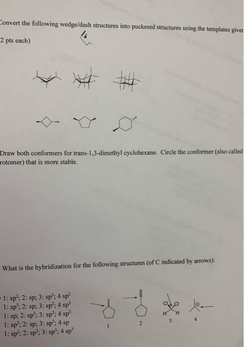 Solved Convert the following wedge/dash structures into | Chegg.com