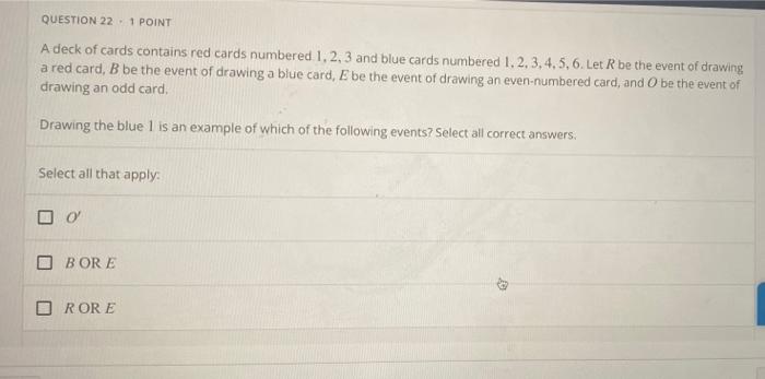 Solved A deck of cards contains red cards numbered 1, 2, 3 | Chegg.com