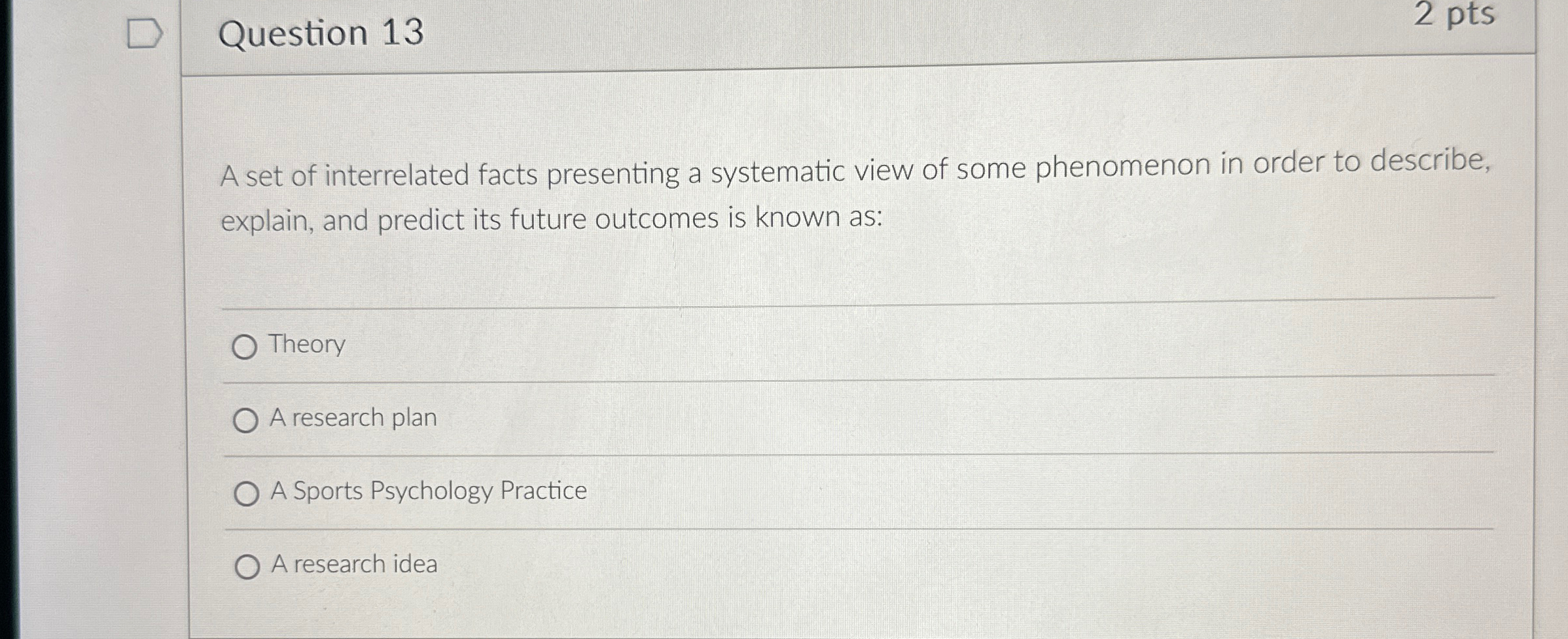 Solved Question 132 ﻿ptsA set of interrelated facts | Chegg.com