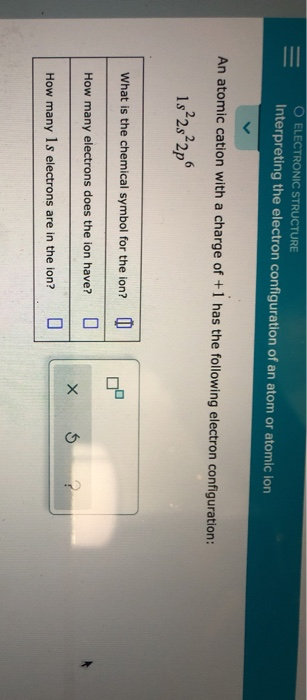 Solved O ELECTRONIC STRUCTURE Interpreting the electron | Chegg.com
