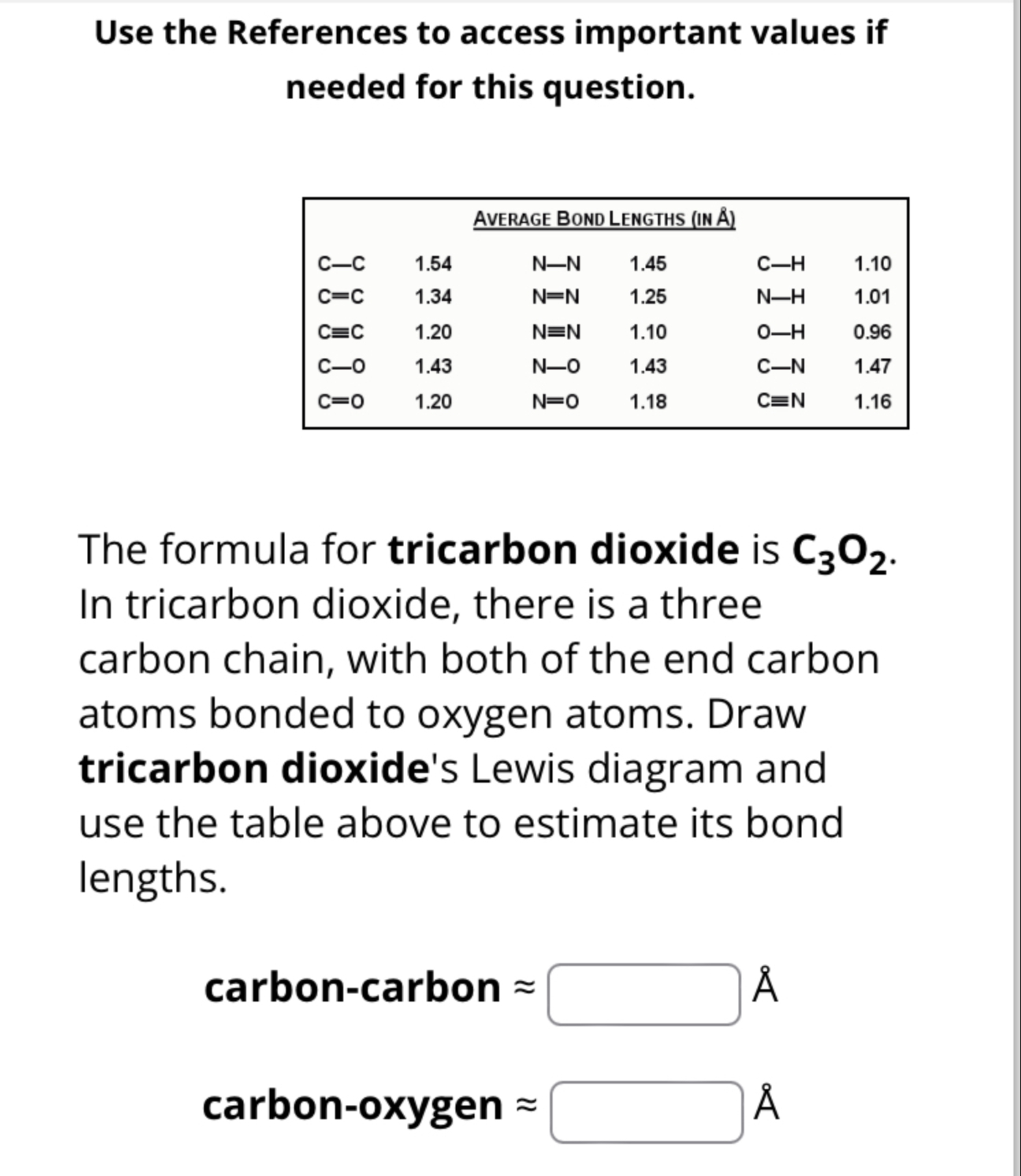 Solved The formula for tricarbon dioxide is C3O2. ﻿In | Chegg.com