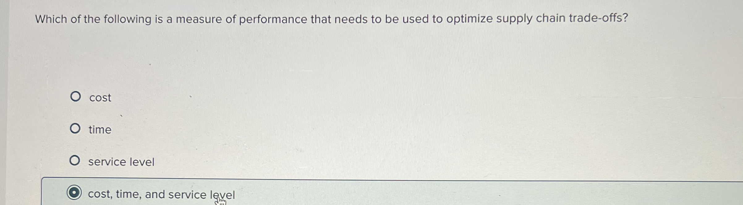 Which of the following is a measure of performance | Chegg.com