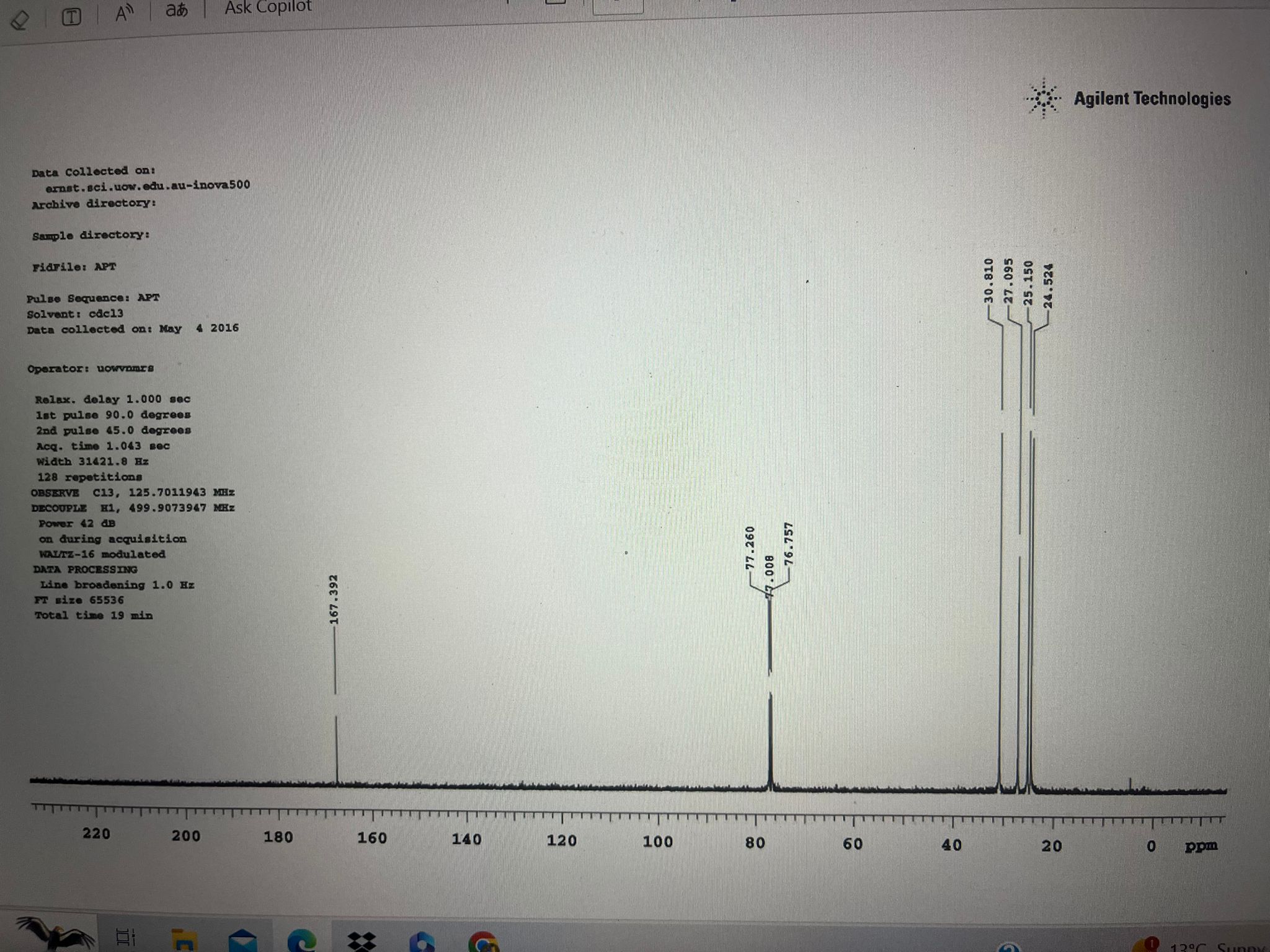 Solved tabulate the data given in the 13c spectra and | Chegg.com
