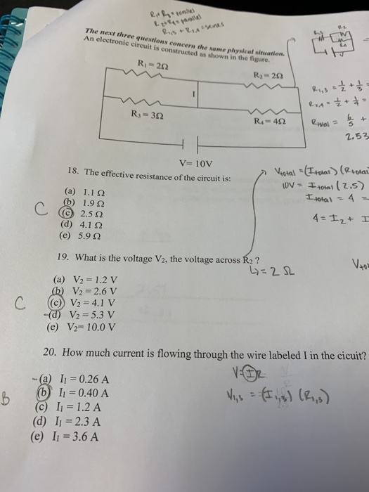 Solved question 20- answer is A. 0.26A. how do i get that? | Chegg.com