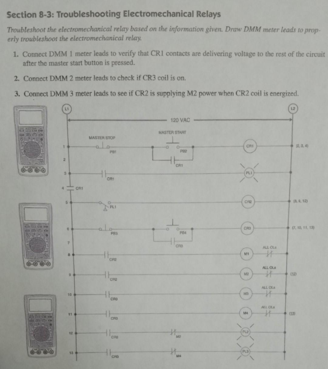 Solved Section 8-3: Troubleshooting Electromechanical Relays | Chegg.com