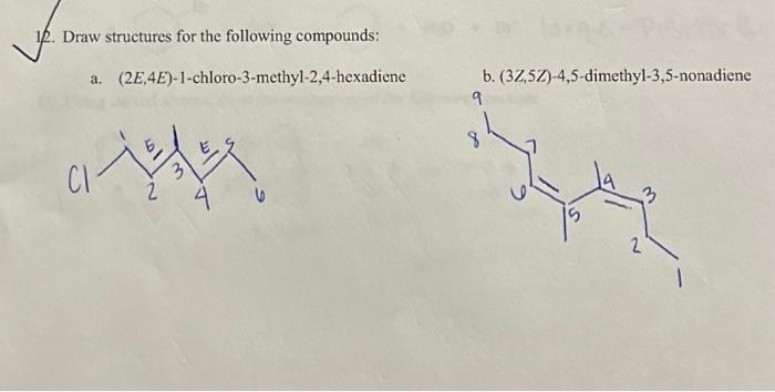 Solved 2. Draw structures for the following compounds: a. | Chegg.com