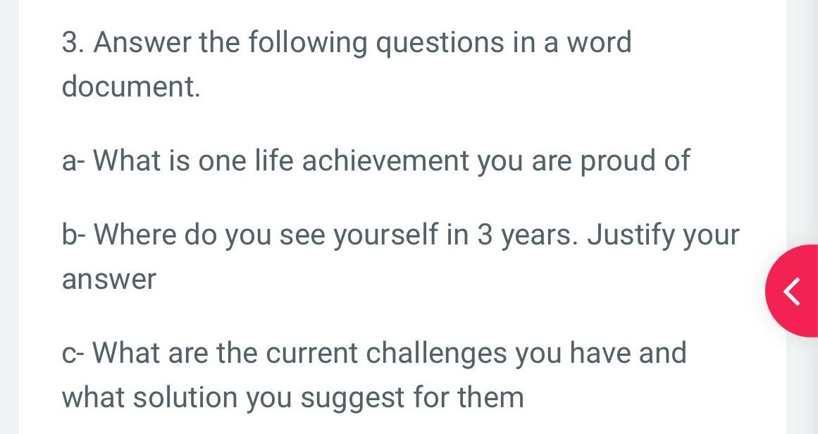 3. Answer the following questions in a word document. | Chegg.com