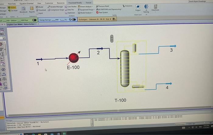 Solved 1. Construct the process flowchart using ASPEN HYSYS | Chegg.com