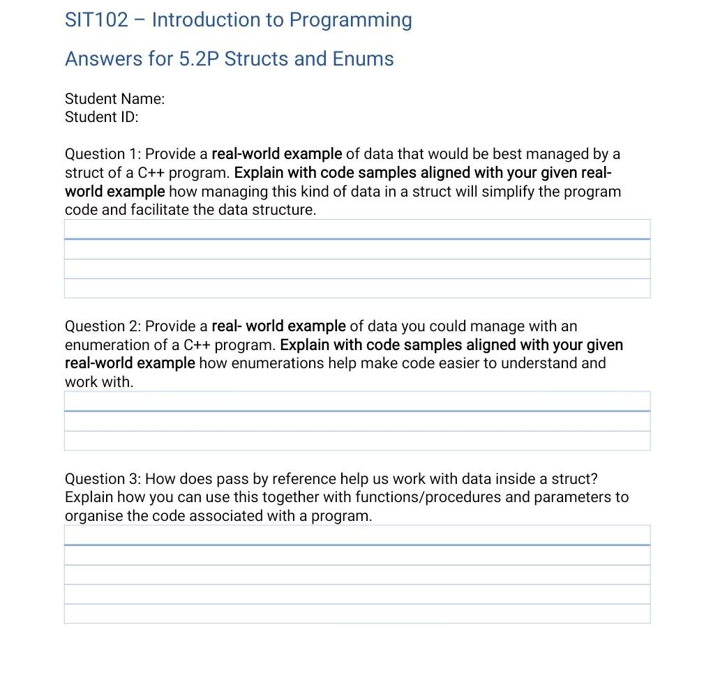 Solved Sit102 Introduction To Programming Answers For 52p 