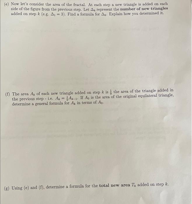 Solved In this problem you will consider a special fractal | Chegg.com