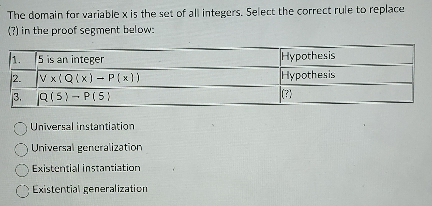Solved The domain for variable x ﻿is the set of all | Chegg.com