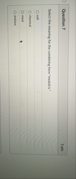 Solved Question 71 ﻿ptsSelect the meaning for the combining | Chegg.com